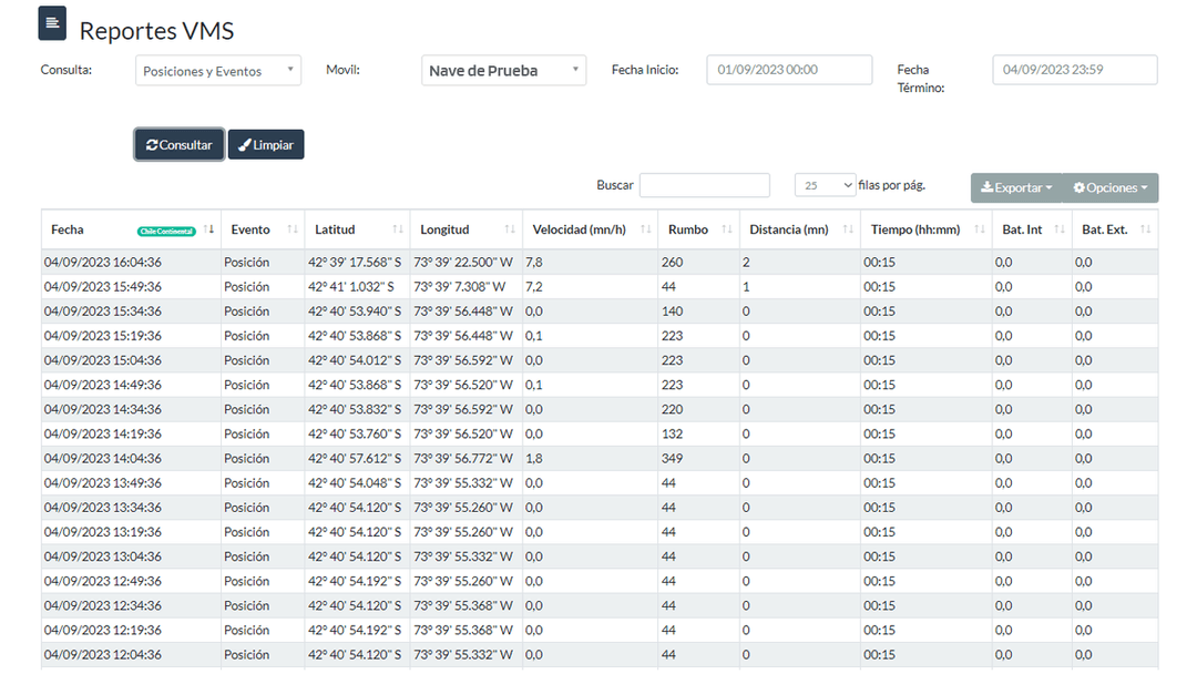 Productos - VMS (Vessel Monitoring System) - Marimsys